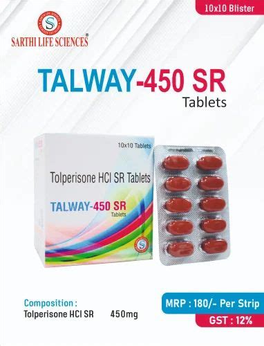 talway-450 Tolperisone 450 Mg Sustained Release Tablet at ₹ 180/stripe ...