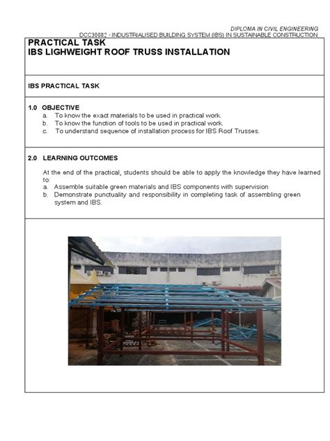 Practical Task Topic 4 Ibs Component Installation Pdf Truss
