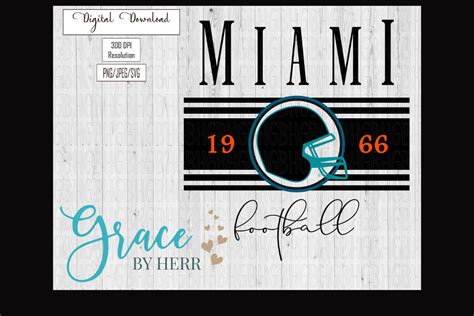 Miami Spirit Sports Football Spirit Graphic By Grace By Herr Creative