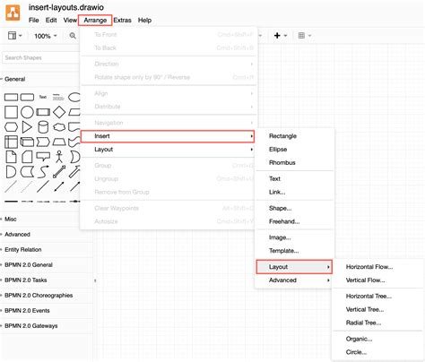 Insert Layouts To Build Diagrams Quickly