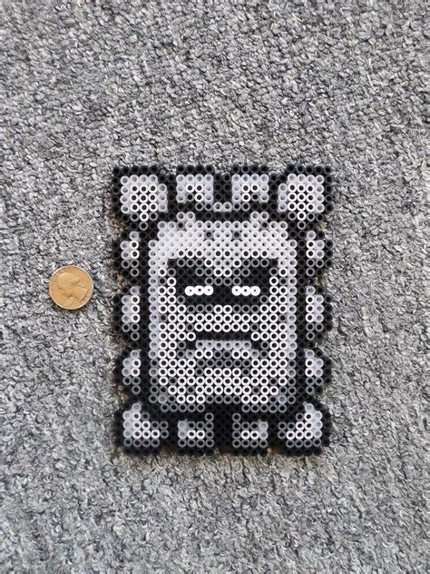 Long Black Fingers Mario Thwonp Perler Bead
