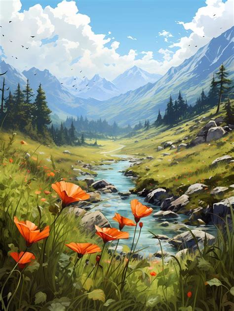 Pinturas Al Oleo Valley Facebook Landscape Art Landscape Wallpaper School Art Projects