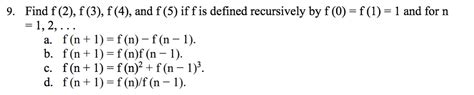 solved 9 find f 2 f 3 f 4 and f 5 if f is