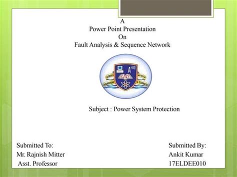 unsymmetrical fault analysis ppt