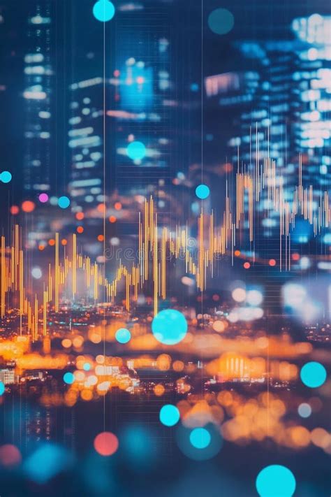 Abstract Fintech Logo Surrounded By Animated Light Trails And Digital Data Grids Stock