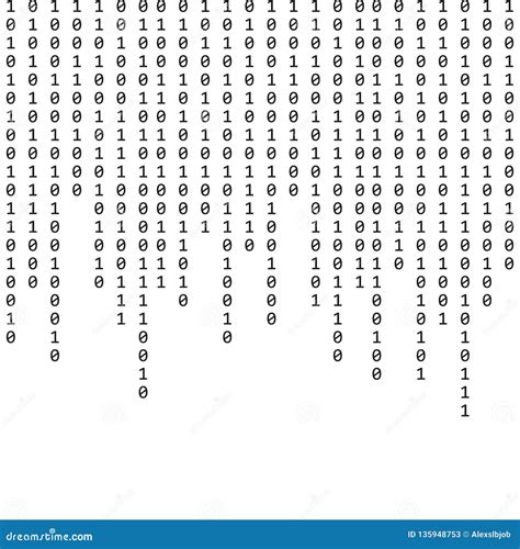 Binary Code Zero One Matrix White Background Banner Pattern