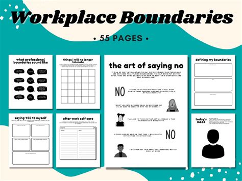 Boundaries at Work Workbook Bundle, Workplace Boundaries, Setting Healthy Boundaries, Boundaries ...