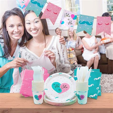 Buy Baby Gender Reveal Party Supplies Kit For Baby Boy Or Girl Gender