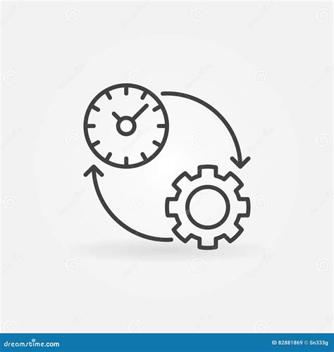 Productivity Line Icon Stock Vector Illustration Of Time 82881869