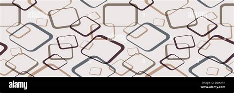 Seamless Abstract Pattern Of Contour Intersecting Squares Vector Illustration For Textures