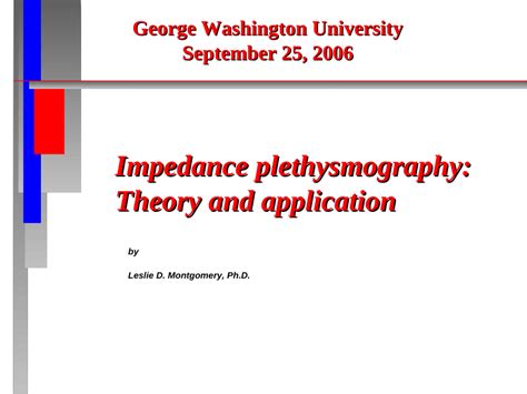 Pdf Impedance Plethysmography Impedance Plethysmography Theory And
