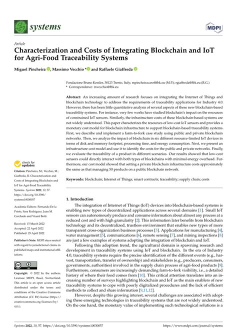 Pdf Characterization And Costs Of Integrating Blockchain And Iot For