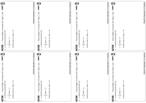 Direct And Inverse Proportion Higher Gcse Questions Teaching Resources