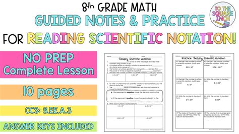 Reading Scientific Notation Notes To The Square Inch
