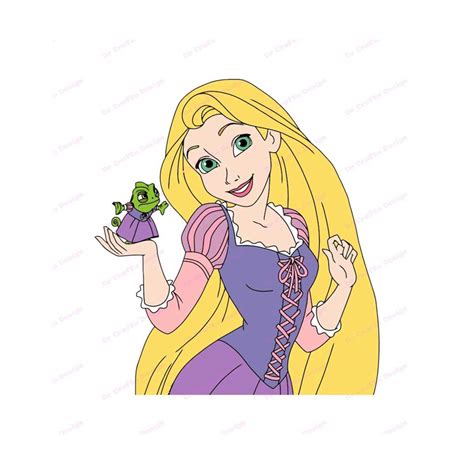 Rapunzel With Pascal Tangled Svg 5 Svg Dxf Cricut Silhou Inspire