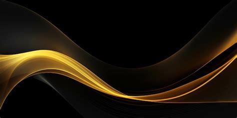 Premium Ai Image Abstract Background With Realistic Golden Black Wavy Fluid Shape Interwined