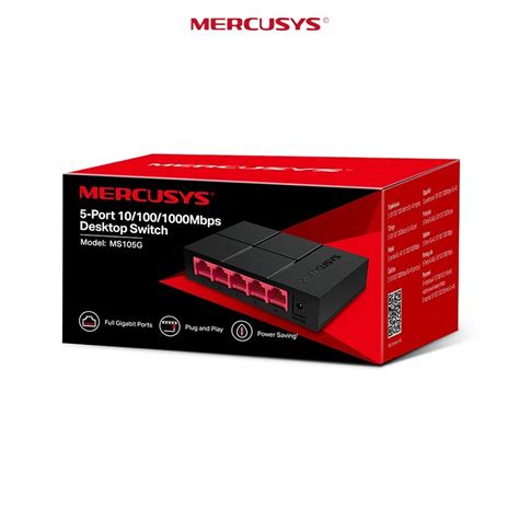 Mercusys Switch Ms105g 5 Port Gigabit 101001000m Hub Switch Shopee