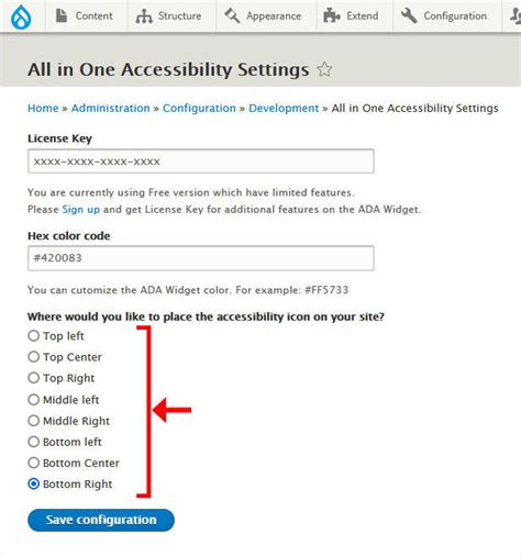 Drupal ADA Compliance Widget Installation All In One Accessibility