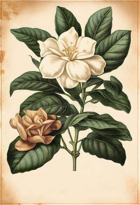 Gardenia Jasminoides Stock Illustrations 256 Gardenia Jasminoides