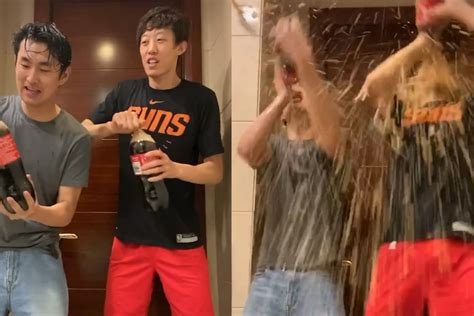 爆笑！张国伟王彦霖挑战“龙吸水”，网友：这是可乐浴？凤凰网视频凤凰网