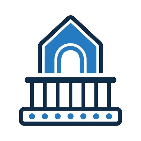 Icono De La Casa De La Terraza Del Balcón Vector De Color Sencillo Vector Premium