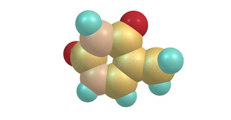 Estrutura Molecular Do Thymine Isolada No Branco Ilustração Stock