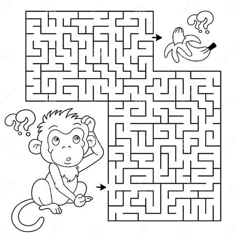 Jeu De Labyrinthe Ou De Labyrinthe Puzzle Page De Coloriage Contour