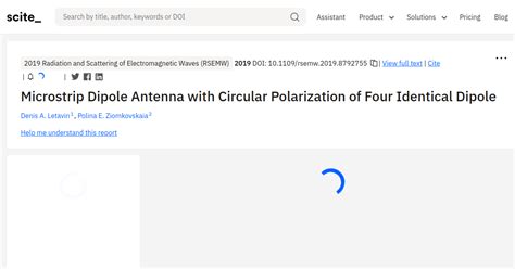 Microstrip Dipole Antenna With Circular Polarization Of Four Identical Dipole