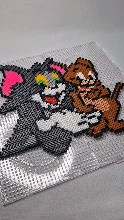 Tom And Jerry Pixel Art Perler Bead Art Shorts Youtube