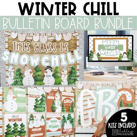Winter Chill Classroom Decor Holiday Season Bulletin Board Kit