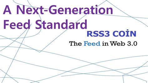 Web3 모범생 Rss3 Coin 탈중앙화 소셜네트워크 Rss 피드 표준을 꿈꾼다 Youtube