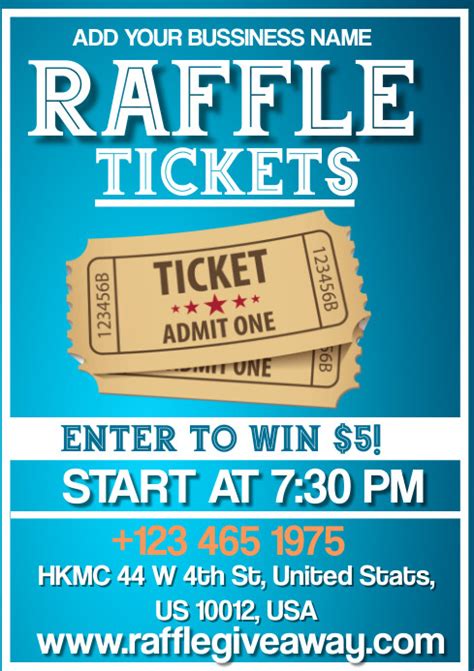 Raffle Tickets A3 Template Postermywall