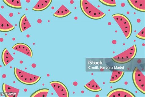 과일 배너의 디자인 수박과 카피 스페이스와 여름 배경 벡터 여름에 대한 스톡 벡터 아트 및 기타 이미지 여름 개념 계절 Istock