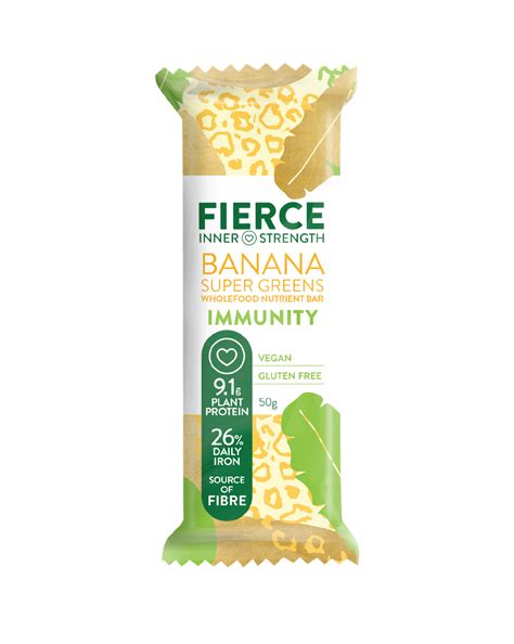 Immunity Bar In Banana Supergreens Fiercebars