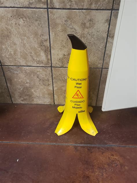Banana Wet Floor Sign R Bananawetfloorsign