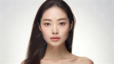 Premium Ai Image Asian Beauty Young Girl With Perfect Skin Female