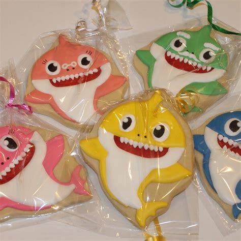 Baby Shark Cookies Etsy