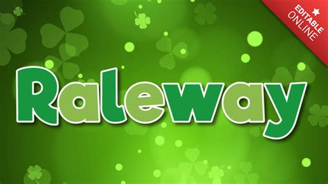 Raleway St Patricks Day Celebration Text Effect Generator