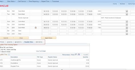 Oracle Hcm For You Peoplesoft 92 Feature Review Timesheet Page Gets A Major Facelift