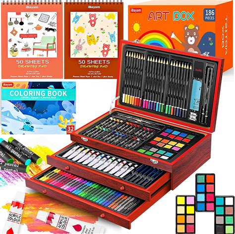 Fournitures Dart 186 Pack Deluxe Art Set Avec 2 Ubuy Maroc