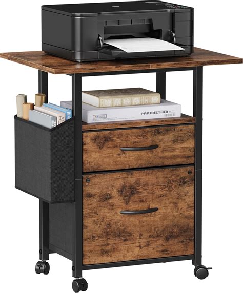 2 Drawer File Cabinet With 24 Extended Desktop Mobile Filing Cabinet