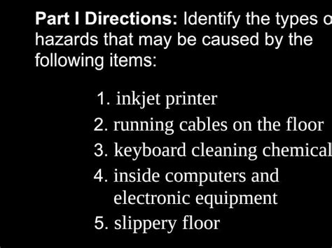 Part I Directions Identify The Types O Studyx