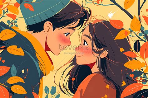 행복한 커플 일러스트 무료 다운로드 Lovepik