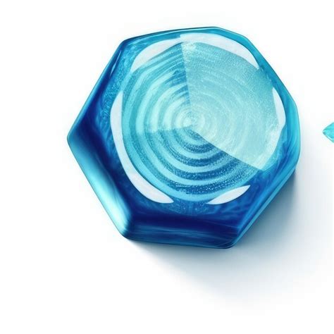 Premium Photo A Blue Glass Object With A Spiral Design On It