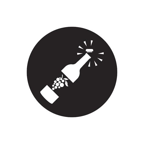 Premium Vector Champagne Bottle Icon