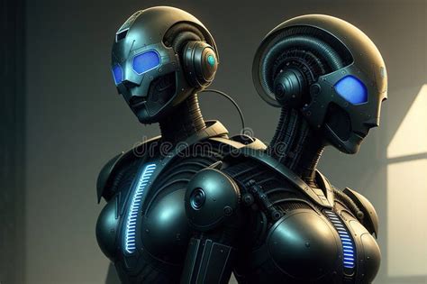 Robots Artificial Intelligence Illustration Of Progress Technology