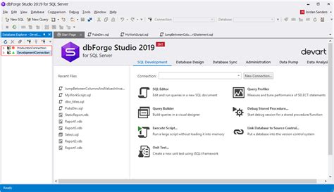 Sql Connection Categories In Dbforge Studio For Sql Server
