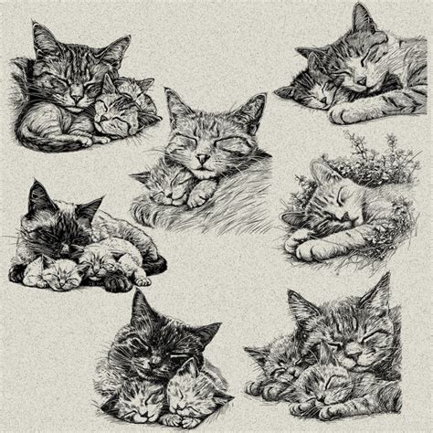 50 Cat And Kitten Designs Bundle Png And Svg For Laser Engraving Or Print