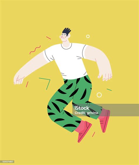 행복 행복한 사람들이 즐겁게 공중에 뛰어 감정에 대한 스톡 벡터 아트 및 기타 이미지 감정 개념 건강한 생활방식 Istock