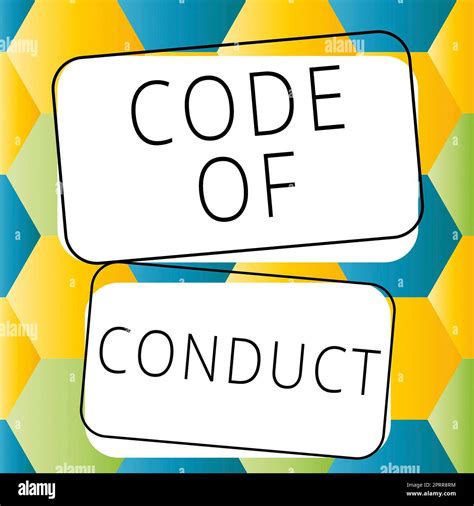 Handwriting Text Code Of Conduct Business Showcase Set Of Principles